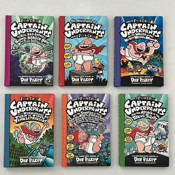 Scholastic | Other | Captain Underpants By Dav Pilkey Books Bundle Full ...
